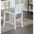 Dining Chairs Graham Set of 2 White Finish Upholstered Seat 20" Counter ...
