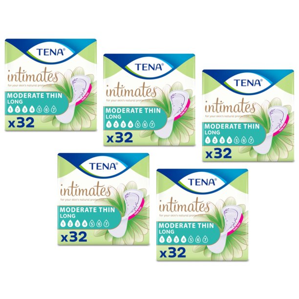 Tena Intimates Moderate Thin Long Incontinence Pads For Women - Pack of ...