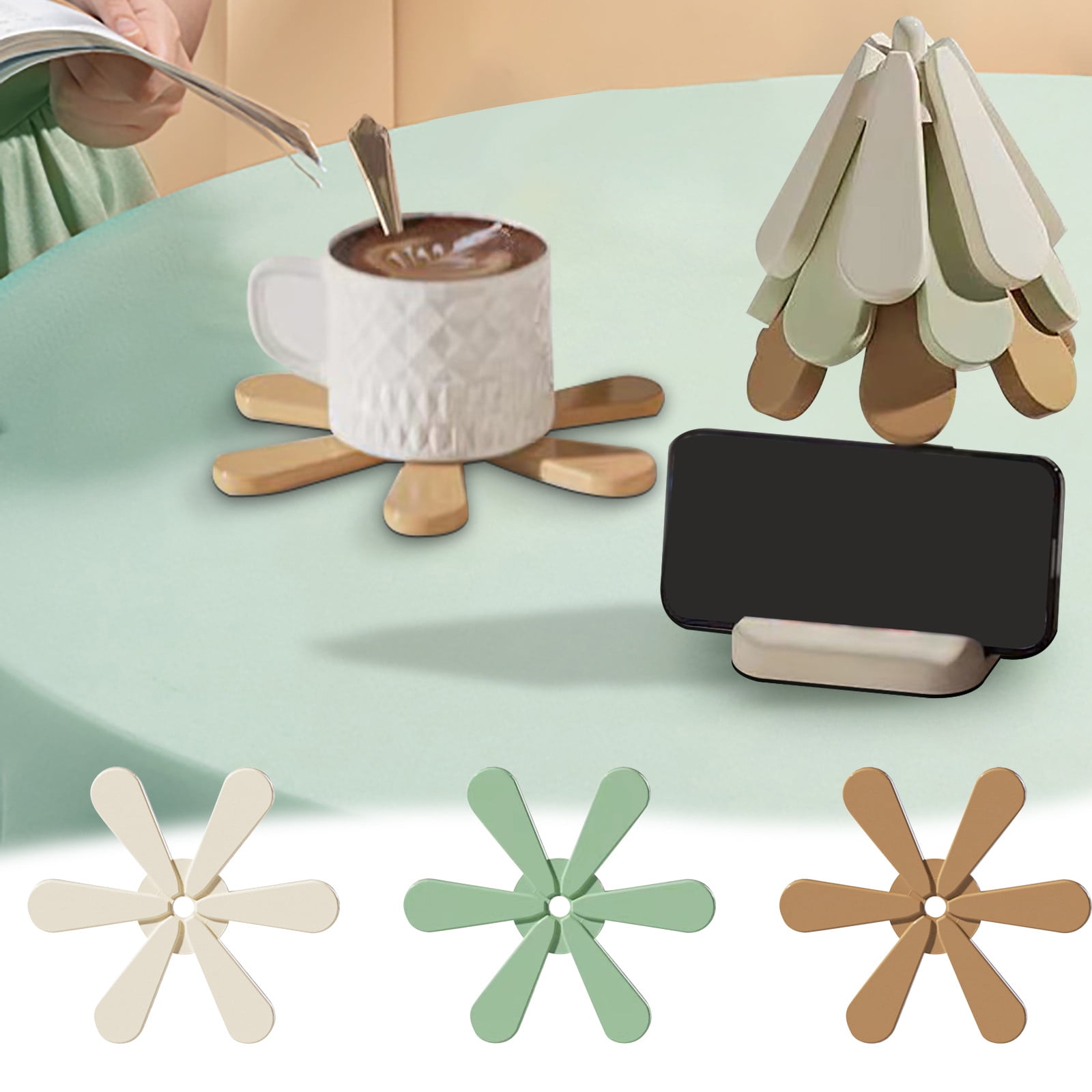 XWSHYW Manteles Individuales Trípode de Madera para Platos Calientes ...