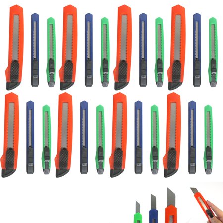 Lot Of 24 Retractable Utility Knife Box Cutter Snap Off Razor Sharp ...