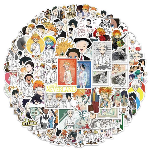 100 Anime Promised Neverland Doodle Stickers Decoración personalizada ...