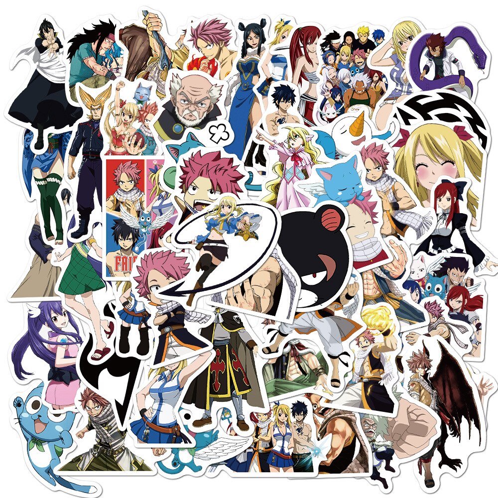 10/30/50Pcs Anime Fairy Tail Stickers Car Bike Travel Luggage Phone ...
