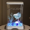 AOOOWER Artistic Acrylic Fish Bowl Space Saving Plastic Fish Bowl Clear ...