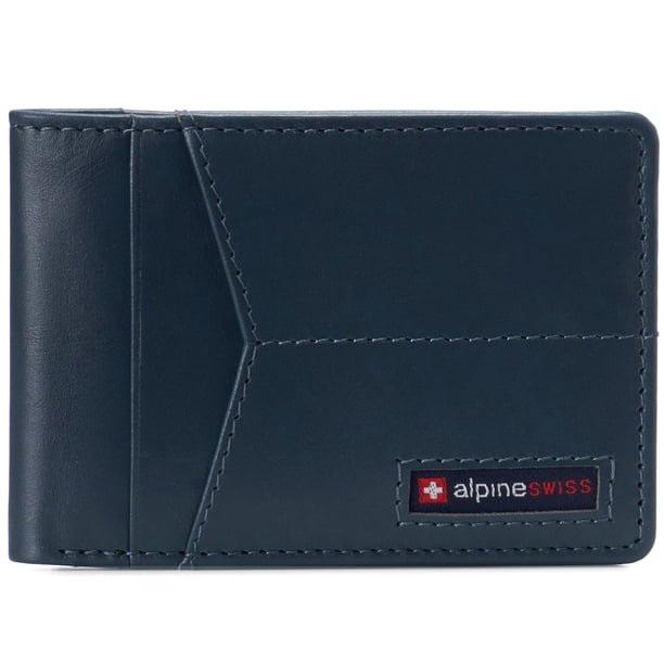 Alpine Swiss - Alpine Swiss Mens Slimfold Wallet RFID Blocking Genuine ...