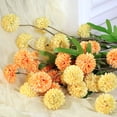 HKKDKTA 12 Pcs Artificial Pompon Mums Stems, Small Fake Chrysanthemum ...