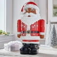 Evergreen 18.5" LED Resin Statue, African American Santa- Indoor ...