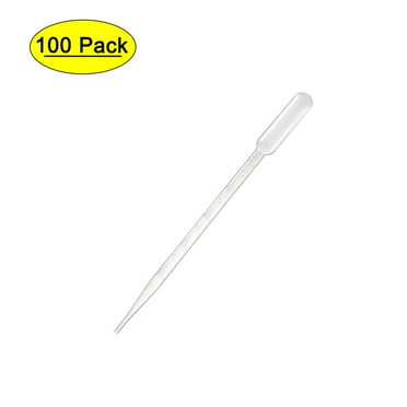 100 Disposable Plastic PIPETTE EYE DROPPERS Transfer Liquids Mix ...