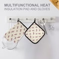 2 PCS Oven Baking Gloves Set Heat Resistant Oven Mitt & Pot Holder Set ...