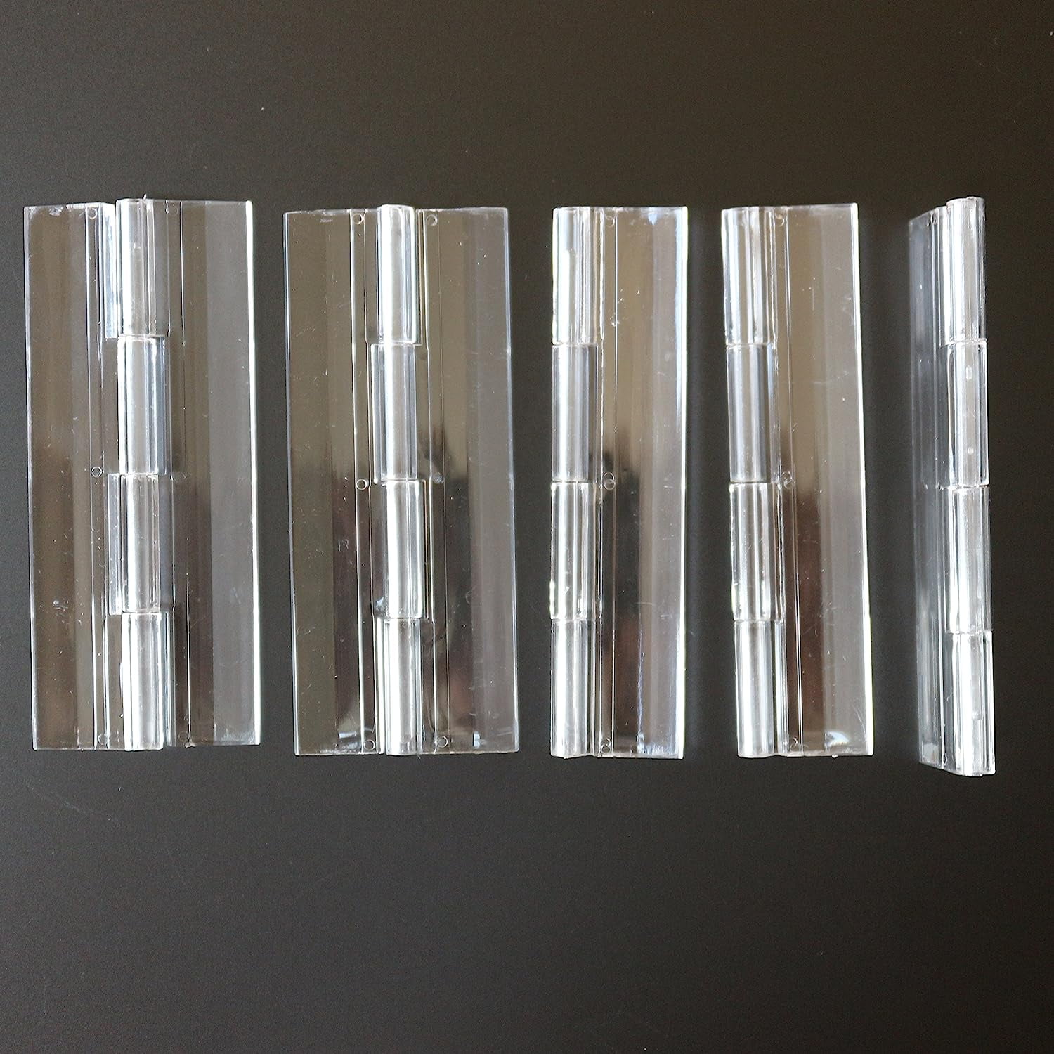 Pack of 5 Transparent Clear Plastic Acrylic 100mm Continuous Piano ...