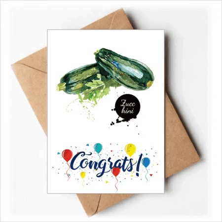 Zucchini Vegetable Tasty Healthy Watercolor Wedding Cards ...