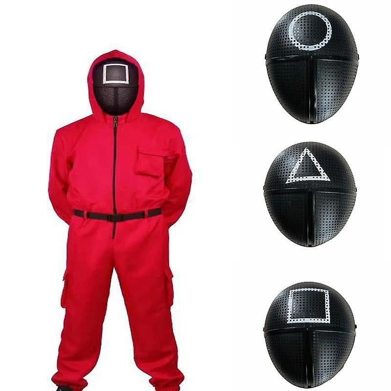 Disfraz de juego de calamar para niños, Cosplay para adultos, mono rojo ...