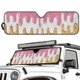 Pzuqiu 52.95x16.14 inch Keep Vehicle Cool Windshield Sun Shade, Blocks ...