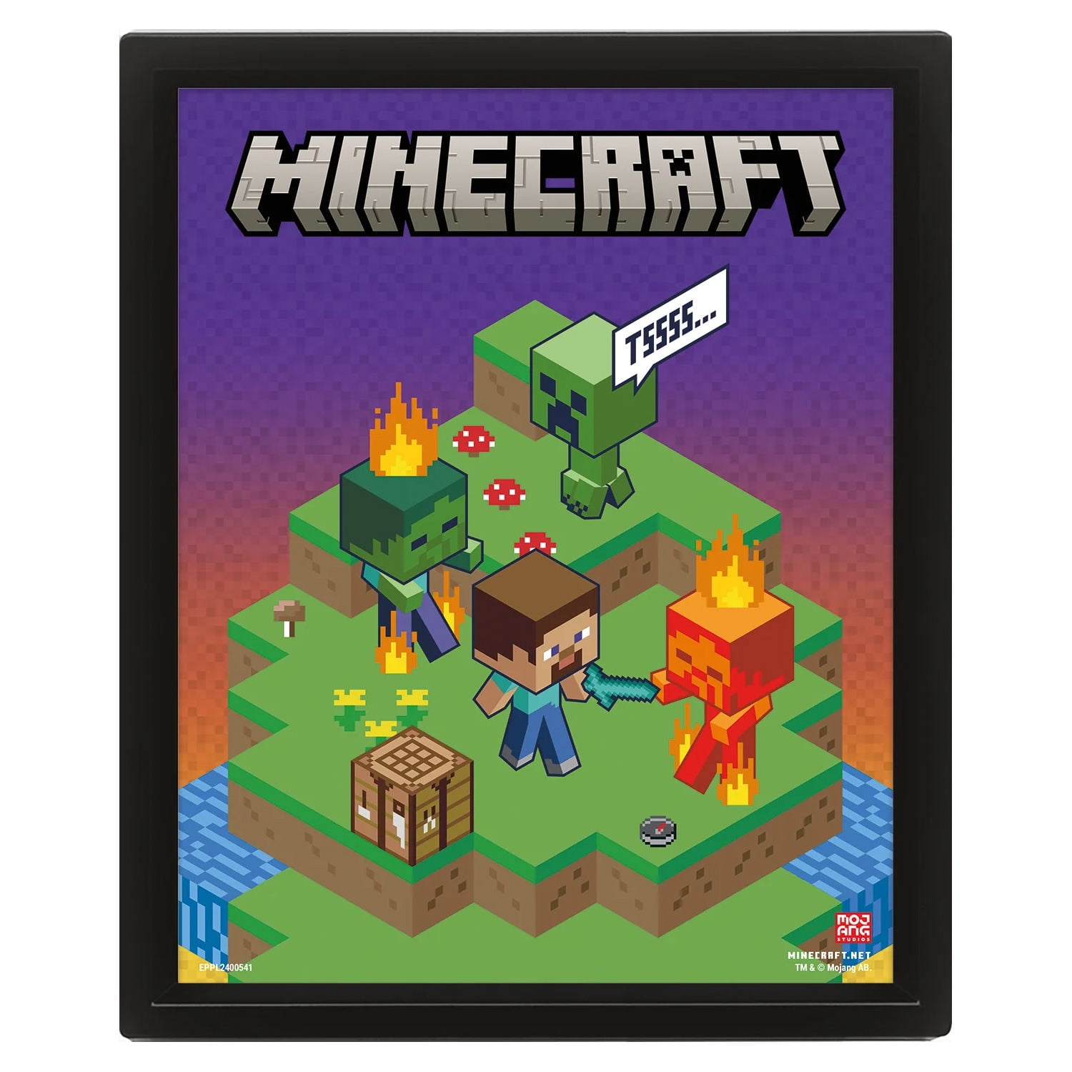 Click here for Minecraft Switching Terrain Lenticular 3d Print prices