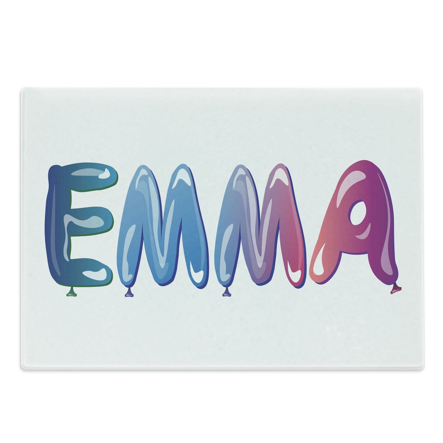 Emma Cutting Board, Feminine Girl Name Design with Ornate Balloons ...