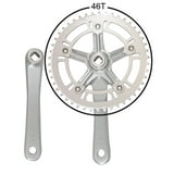 S SENQI Urban Folding Bicycle Crank Set single tooth disc 46T 130BCD ...