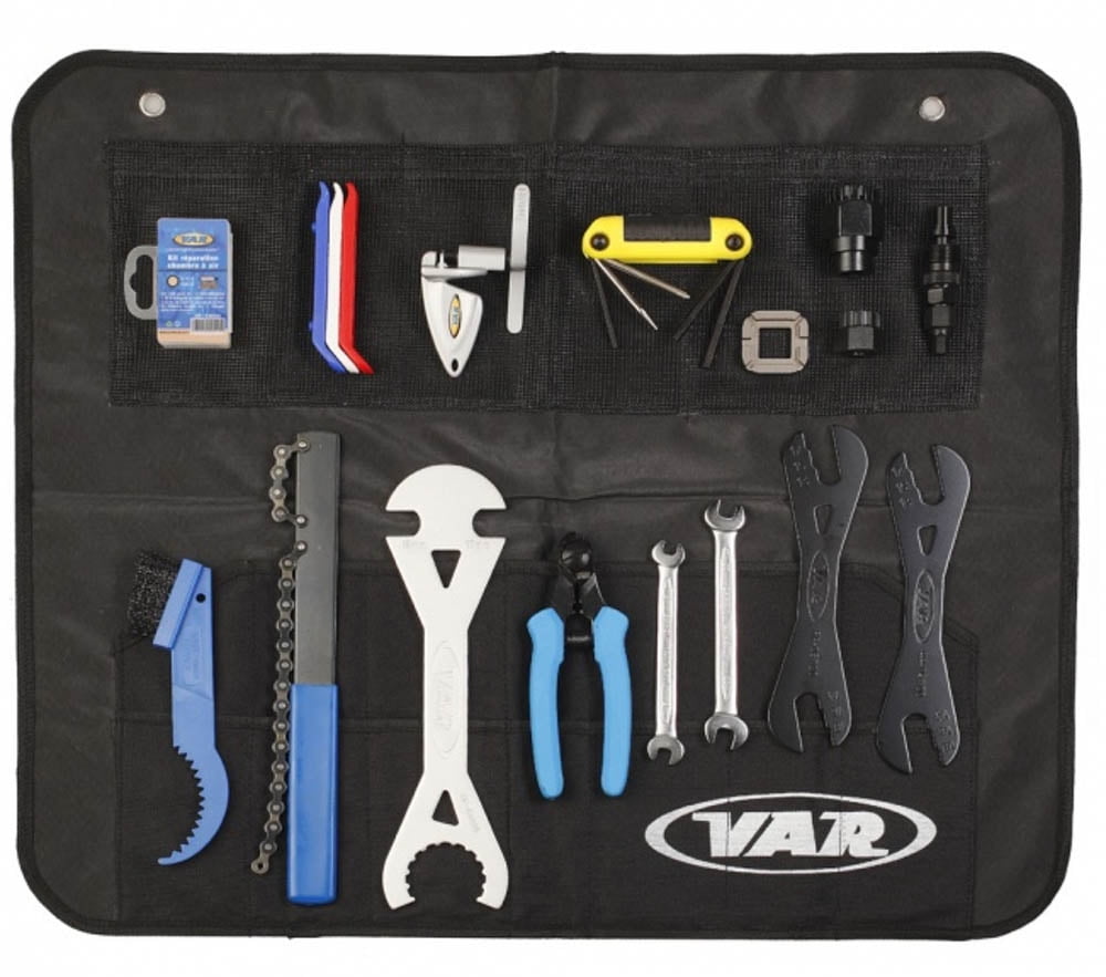 VAR KO-91000 Home Mechanic Bike 17 Piece Tool Kit Cordura Carrying Case ...