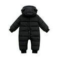 SYNPOS Baby Girl Boy Hooded Snowsuit Down Jumpsuit Warm Onesie Coat, Newborn, Windproof, Durable ...