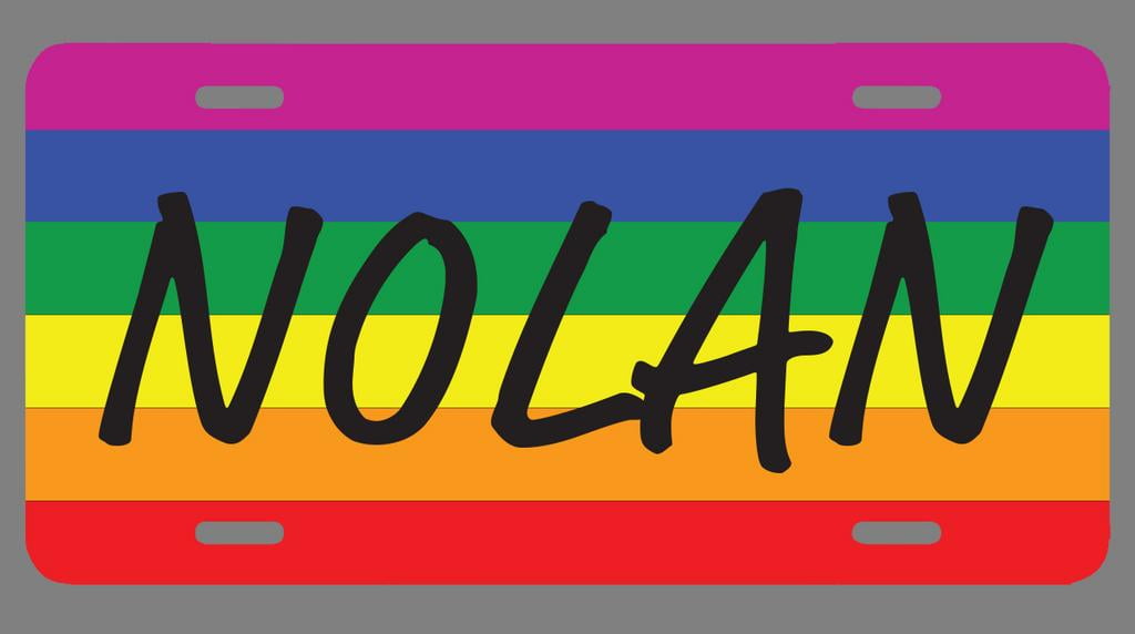 Nolan Name Pride Flag Style License Plate Tag Vanity Novelty Metal | UV ...