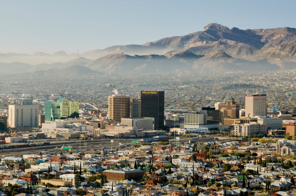 Panoramic View Of Skyline And Downtown El Paso Texas Looking Toward panoramic-view-of-skyline-and-downtown-el-paso-texas-looking-toward