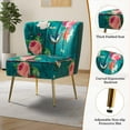 Floral Accent Chairs Set of 2 Upholstered Dining Chair Sofa Tufted Back ...