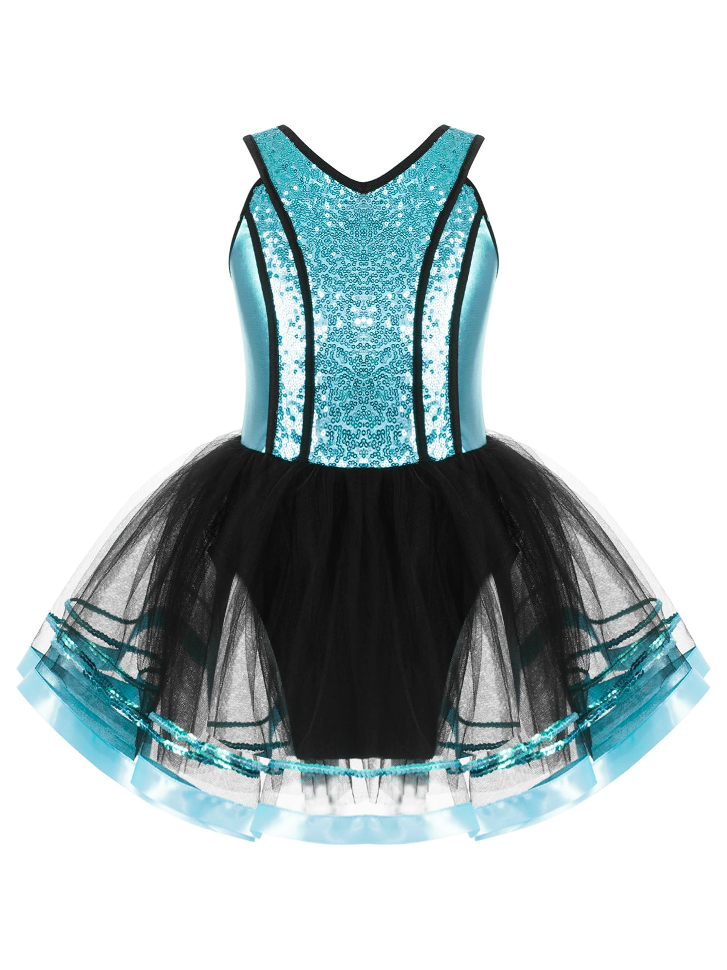 iEFiEL Girls Glitter Mermaid Costume Ballet Dance Gymnastics Leotard ...