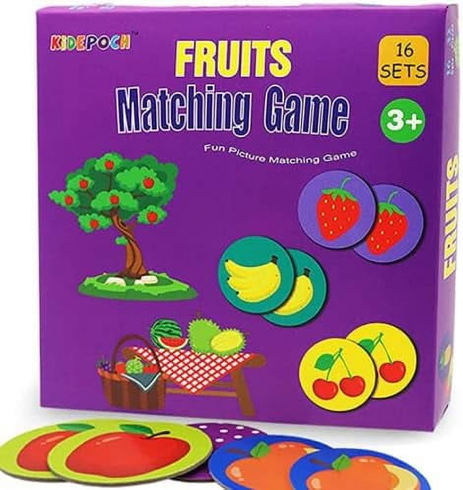 ERDS-Memory Matching Game with 16 Matching Pairs Featuring Fruit ...