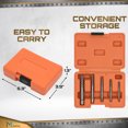 Screw Extractor Set 5 pc W/ Case for Stripped & Damaged Screws, Broken Bolt Remover Kit by Mata1 ...
