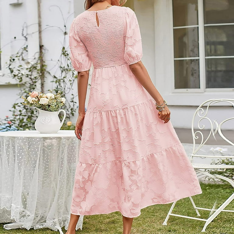 EHQJNJ See Through Dress 2024 Summer Women's Round Neck EHQJNJ See Through Dress 2024 Summer Women's Round Neck