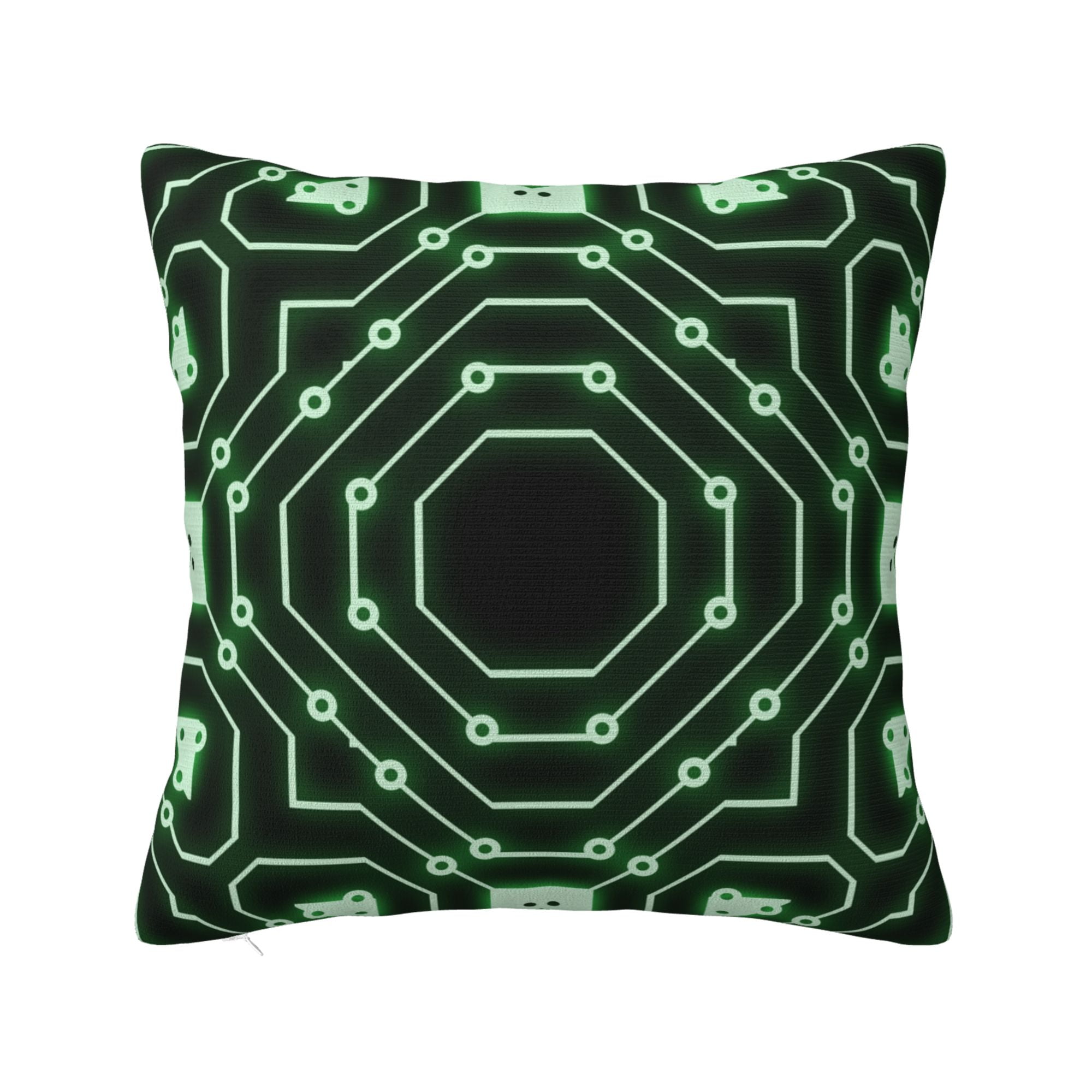 ZICANCN Green Chip Circuit Decorative Throw Pillow Covers, Bed Couch ...