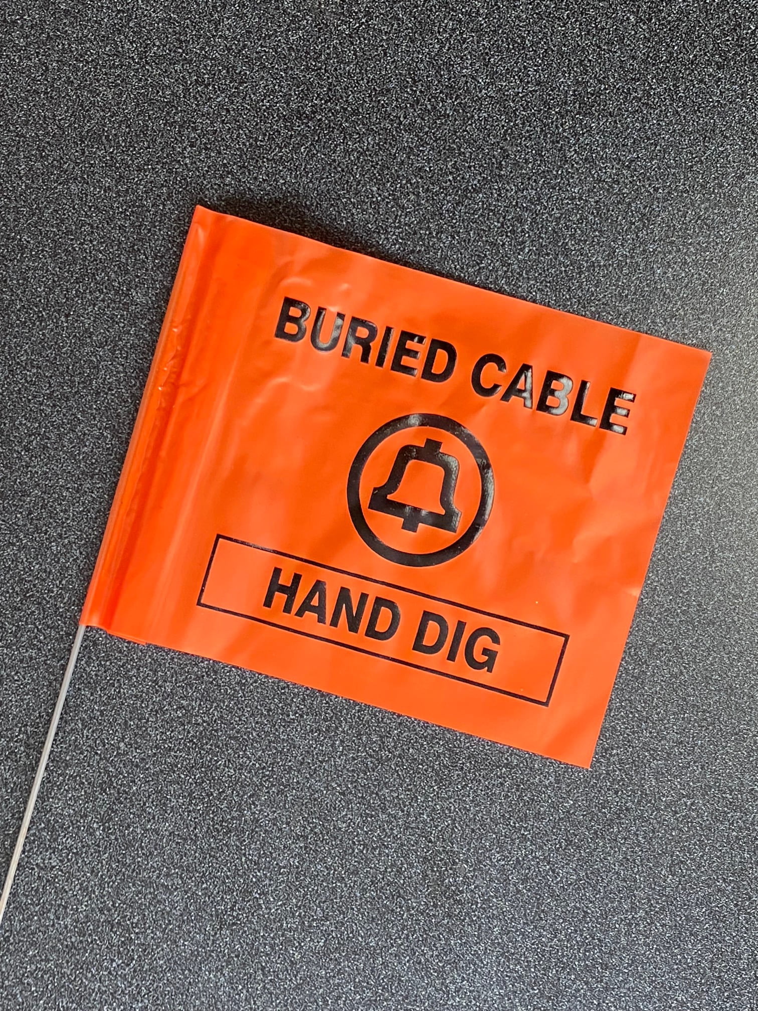 STAKE FLAGS Buried Bell Cable-Hand Dig Stake Flag 200 pieces - 4"x5 ...