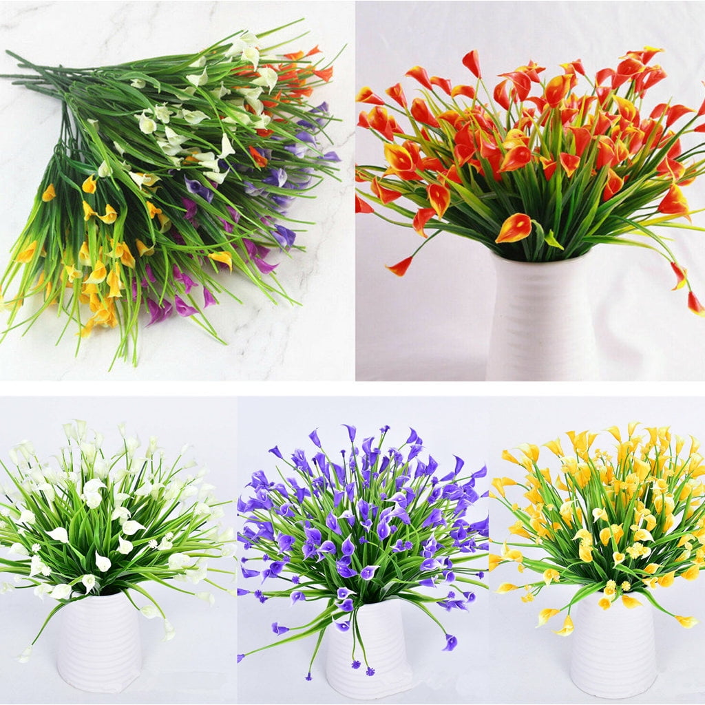 ZOELNIC 4Pc Artificial Flowers Outdoor Fake Flowers for Home Decoration ...