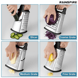 Grater & Shredder,Stainless Steel Zester with 4 Sides- Kitchen Cutter ...