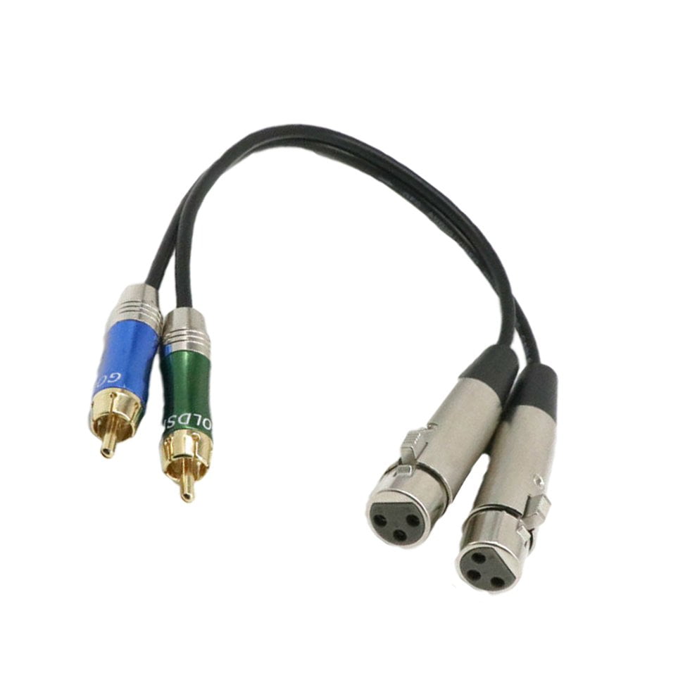 Dual XLR Male to Dual RCA Male 5' Patch Cable - New Pro Audio Dual ...