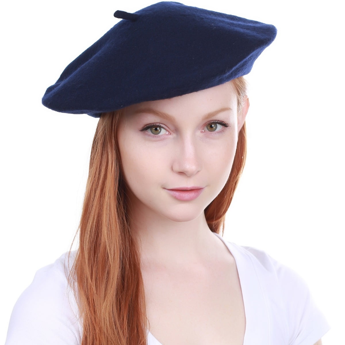 New Women's Warm 100% Wool Fashion French Berets Tam Beanie Slouch Hat ...