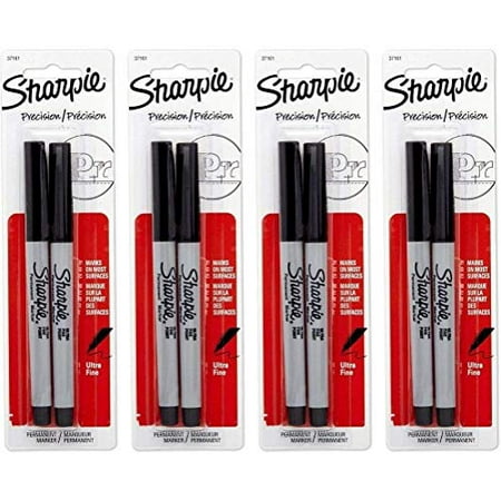 Sharpie 37161PP Ultra Fine Point Permanent Markers (Set of 4), Resists ...