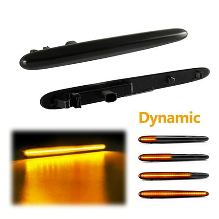 TOTMOX LED Dynamic Sequential Car Side Indicator Wing Mirror Amber Turn Signal Blinker Fits Alfa ...