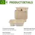 100 Pack 2 Compartment Paper Bowls for Chip Dip, Nacho Cheese, Main ...