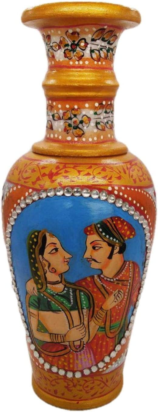 India Meets India Handicraft Flower Vase with Antique Mughal Design ...