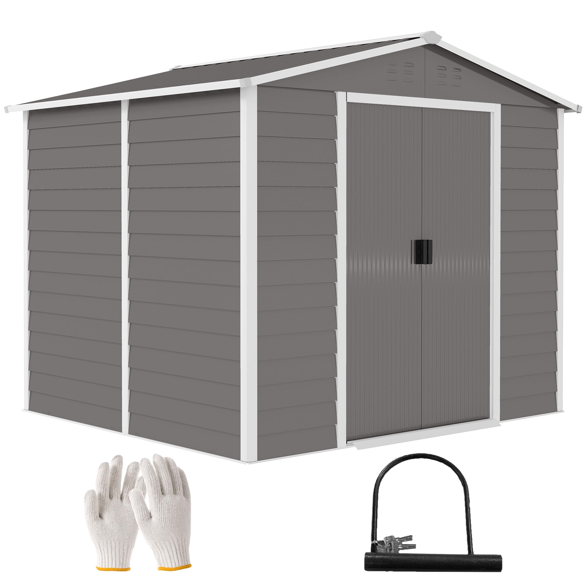 Click here for Outsunny 8x7 Outdoor Storage Shed Garden Shed W/ L... prices