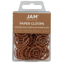 JAM Paper Round Paper Clips, Orange Medium Paperclips, 1 inch, 50/Pack ...
