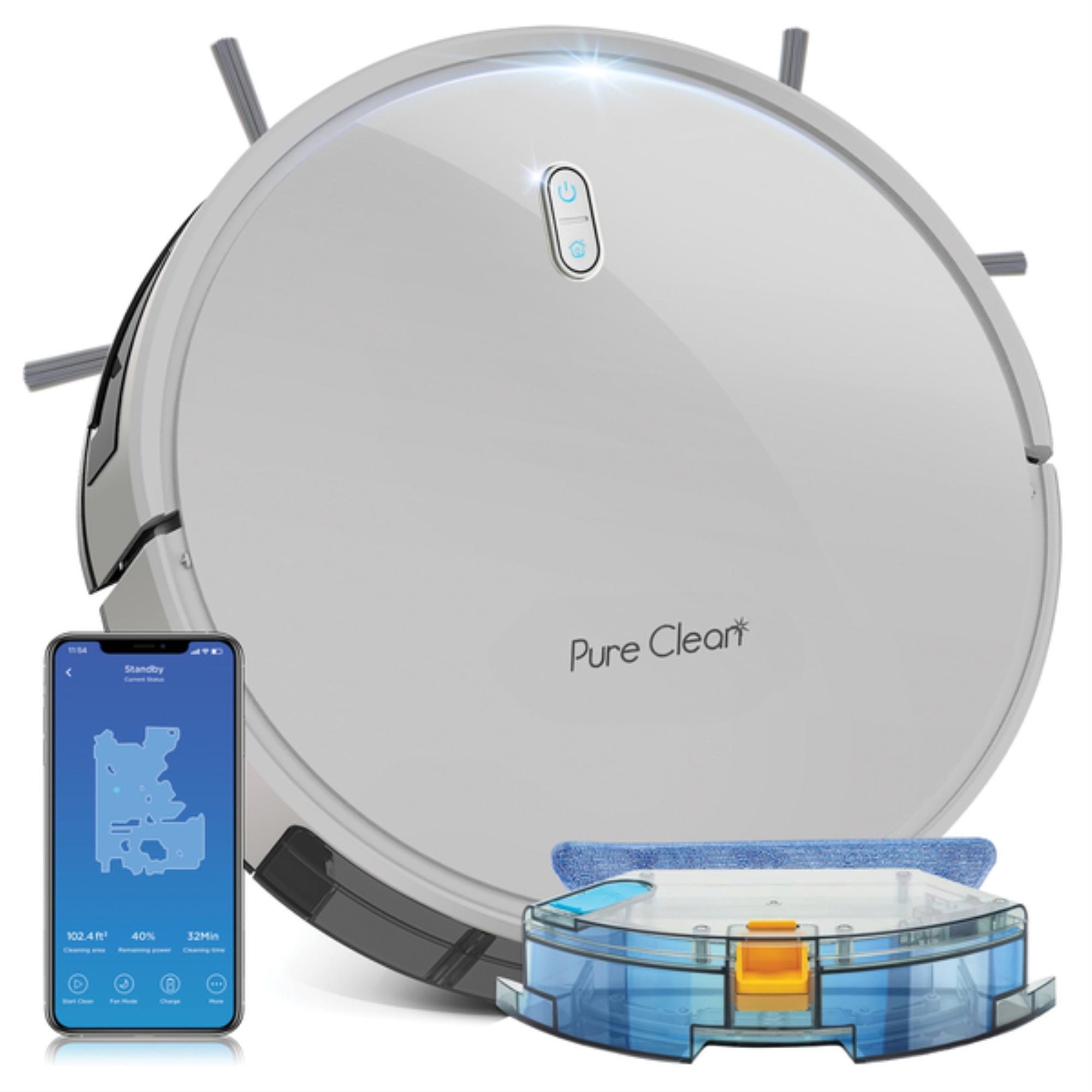 Pure Clean PUCRC675 Smart Vacuum Cleaner with Auto-Charge Docking ...