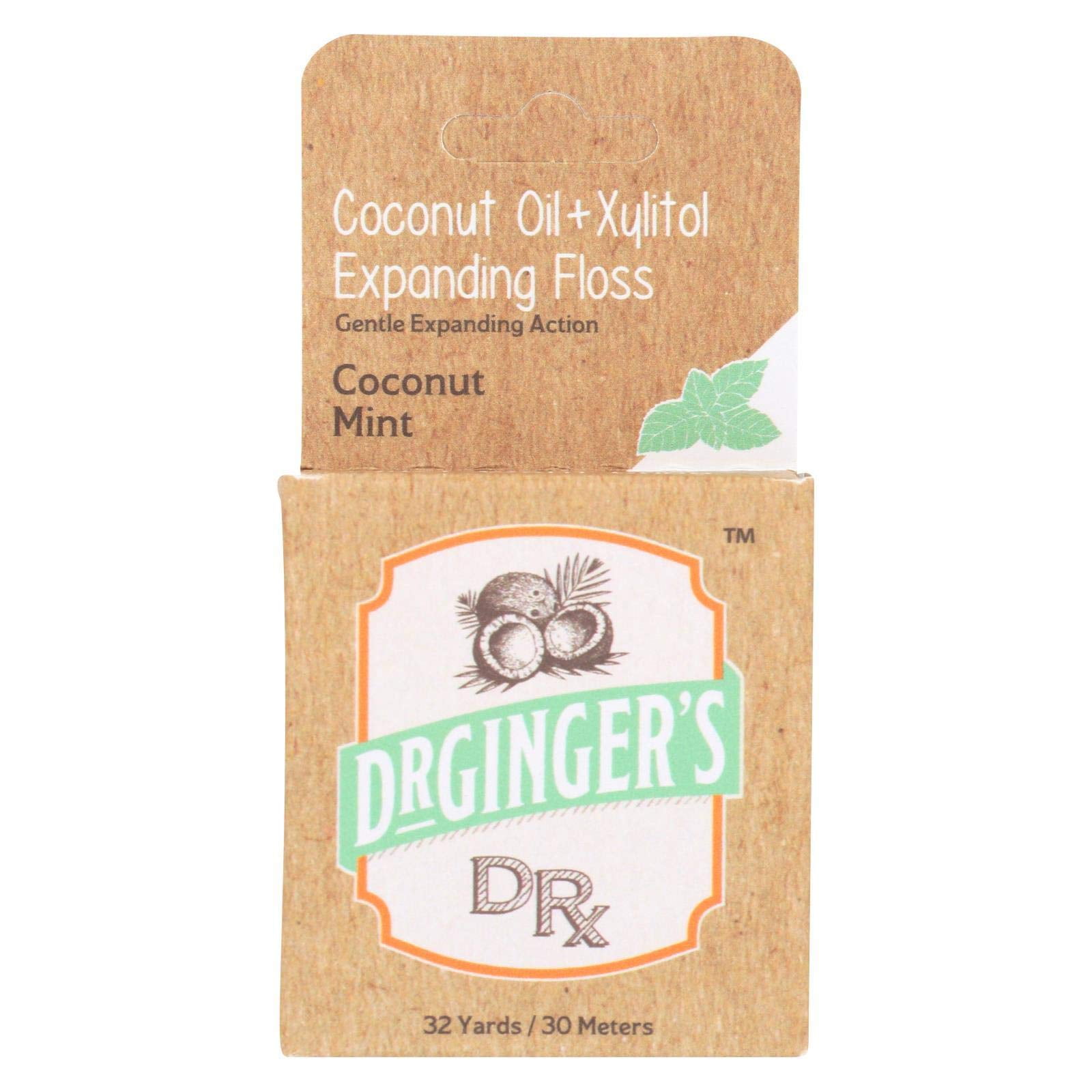 Aceite de coco, menta y coco Floss Dr. Ginger's + xilitol 32 ml ...