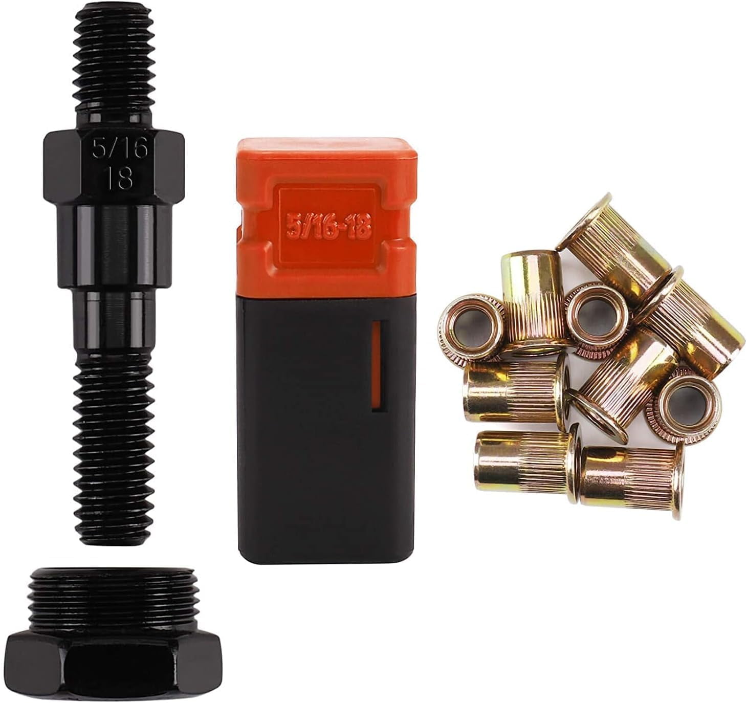 Mandril para remachar, 5/16-18 con 10 tuercas remachables Amjoy ...