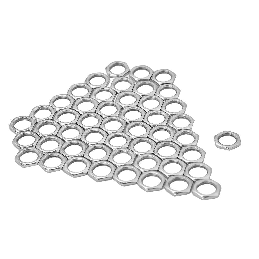 50pcs Guitar Pot Nut Fine Thread Nut Thin Nut 8mm Diameter for Guitar ...