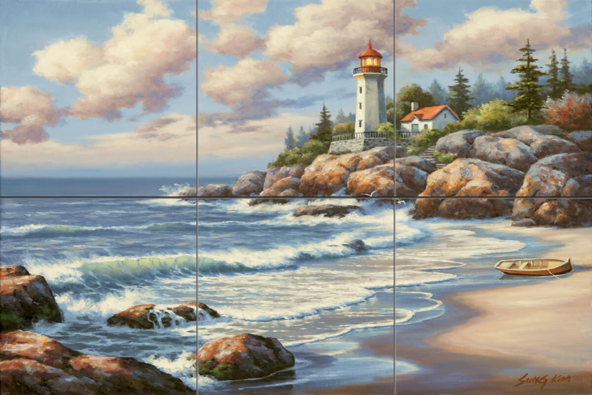 Tile Mural Kitchen Backsplash - Kims Lighthouse-SK - by Sung Kim ...