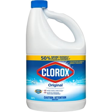 New Clorox Regular Bleach with CloroMax Technology, 43 oz, 6 Bottles ...