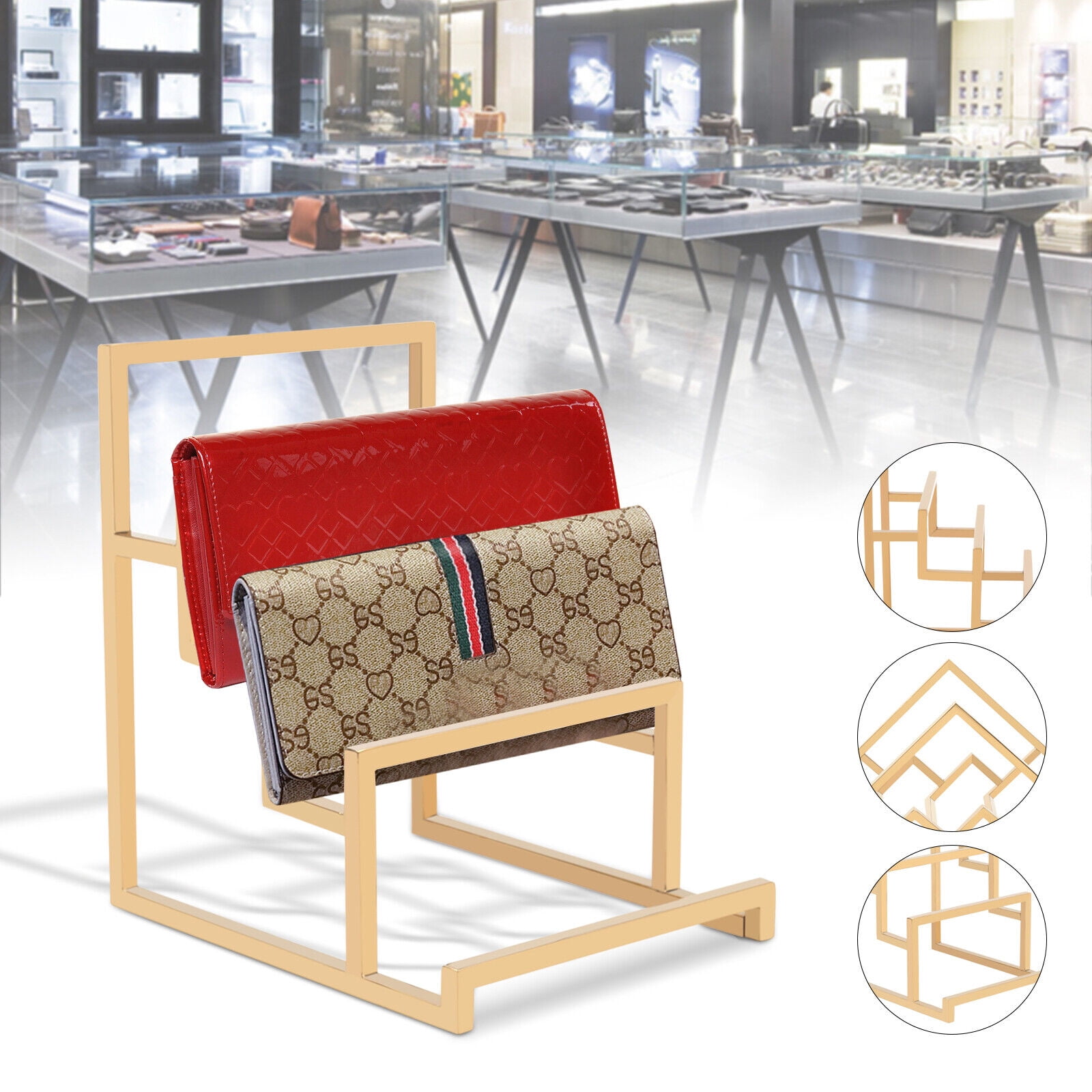 Miumaeov Wallet Display Stand Holder Jewelry Display Riser Shelf ...