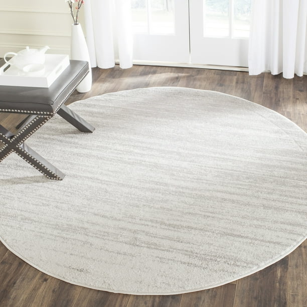 SAFAVIEH Adirondack Esmond Abstract Area Rug, Ivory/Silver, 5' x 5 ...