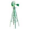 Zimtown 8FT Green, Outdoor Large Decorative Windmill for Backyard and ...