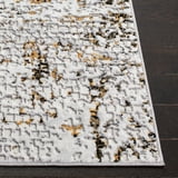 SAFAVIEH Amelia Jimmy Abstract Spotted Area Rug, Grey/Gold, 4'5" x 6'5 ...